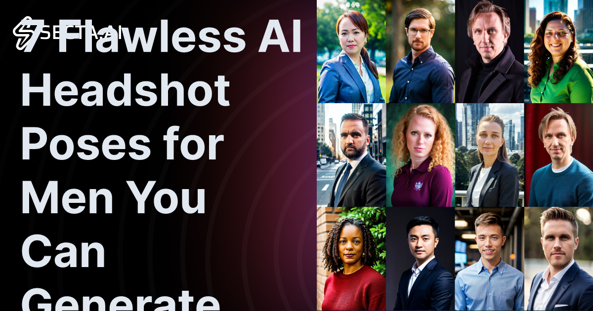 7 Flawless AI Headshot Poses for Men You Can Generate Instantly