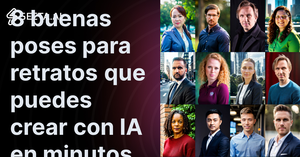 8 buenas poses para retratos que puedes crear con IA en minutos