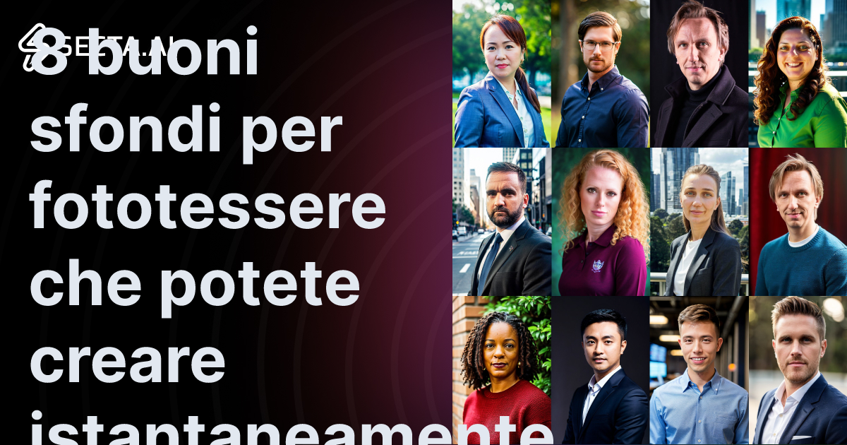8 buoni sfondi per fototessere che potete creare istantaneamente con l'AI