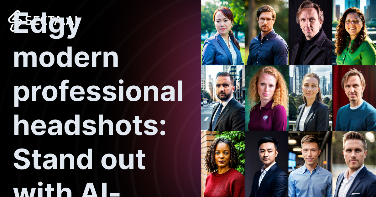 Edgy modern professional headshots: Stand out with AI-driven styling