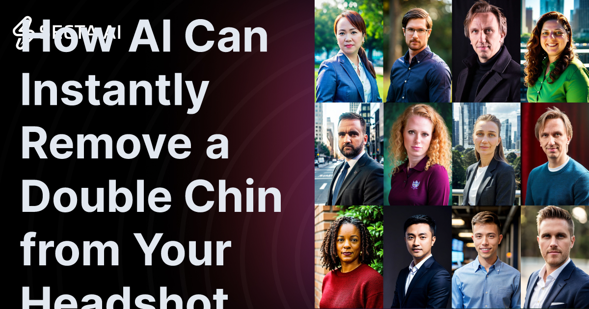 How AI Can Instantly Remove a Double Chin from Your Headshot Photo