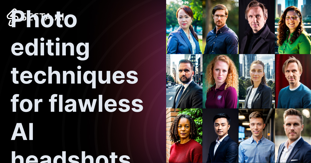 Photo editing techniques for flawless AI headshots