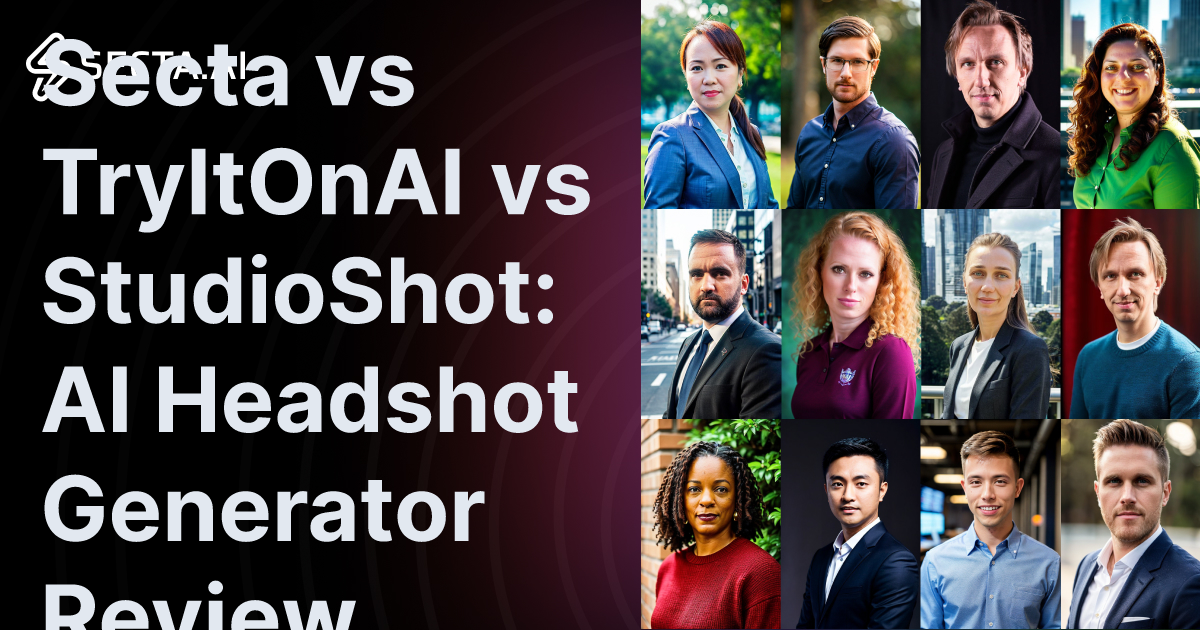 Secta vs TryItOnAI vs StudioShot: AI Headshot Generator Review