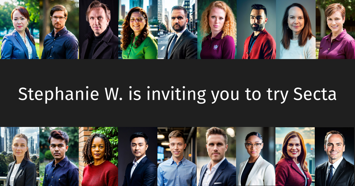 Stephanie W. is inviting you to try Secta